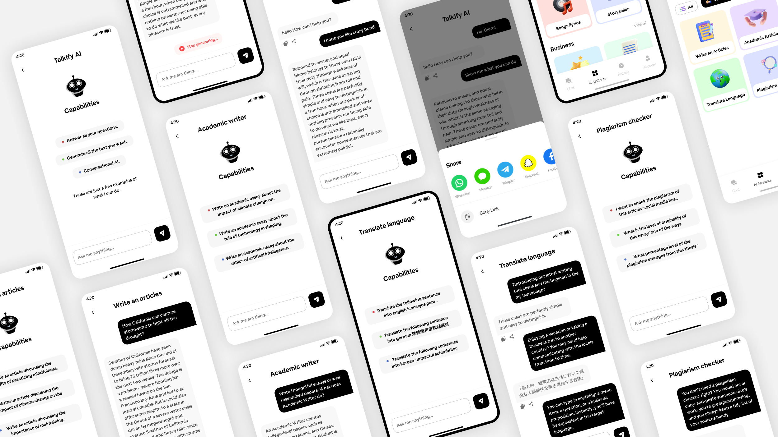 AI BotChatter UI Template: The AI Chat Expert in Flutter 3.x (Android, iOS) UI app template by ...